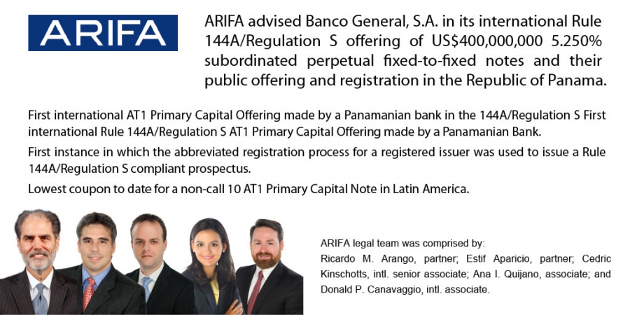ARIFA - La Firma - Noticias - ARIFA ha asesorado a Banco General en su ...