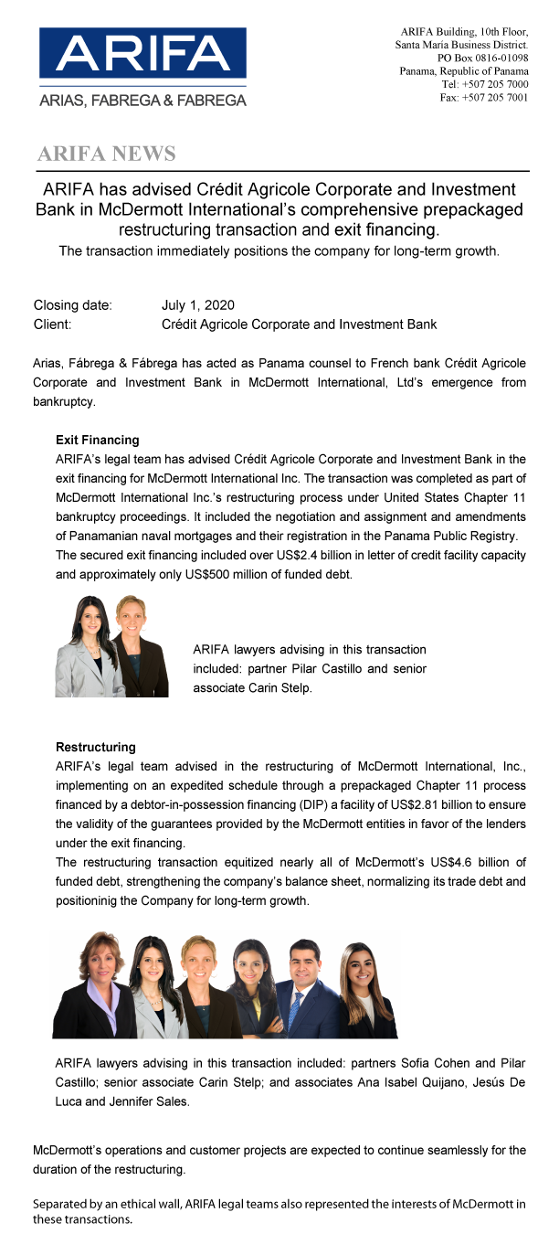 ARIFA - La Firma - Transacciones Representativas - Crédit Agricole Corporate and Investment Bank ...