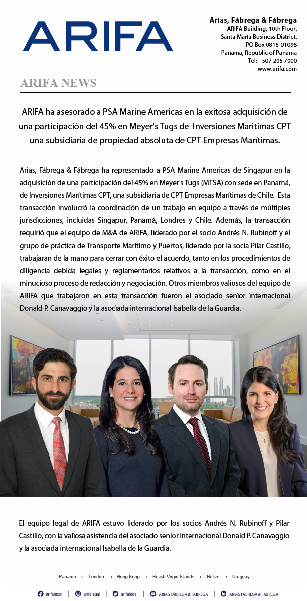ARIFA - La Firma - Transacciones Representativas - PSA Marine Americas adquiere una ...
