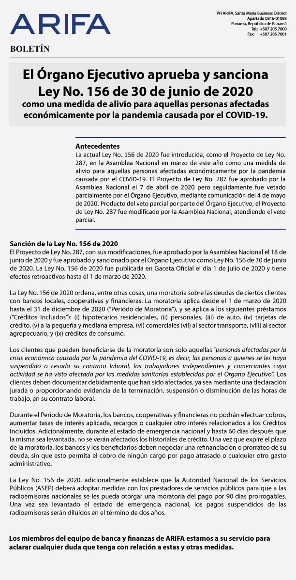 ARIFA - La Firma - Noticias - El Órgano Ejecutivo aprueba y sanciona ...