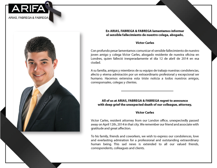 ARIFA - About the Firm - News - We regret to announce with deep grief ...